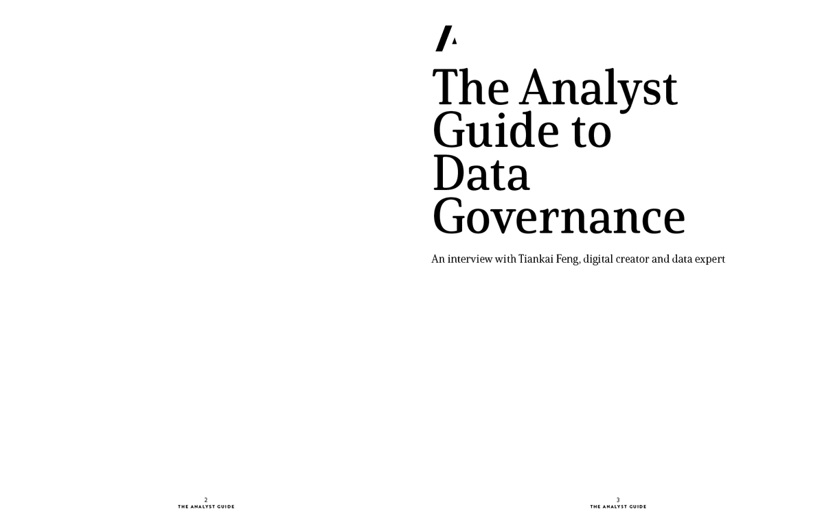 THE ANALYST GUIDE TO DATA GOVERNANCE – The Group of Analysts