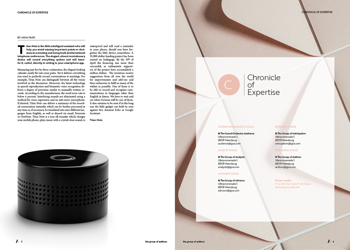 TITAN NOTE – The Group of Analysts